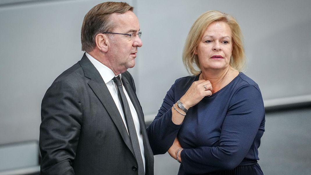 Umfrage zur Ampel-Halbzeit: Nancy Faeser immer unbeliebter Umfrage zur Ampel-Halbzeit: Nancy Faeser immer unbeliebter